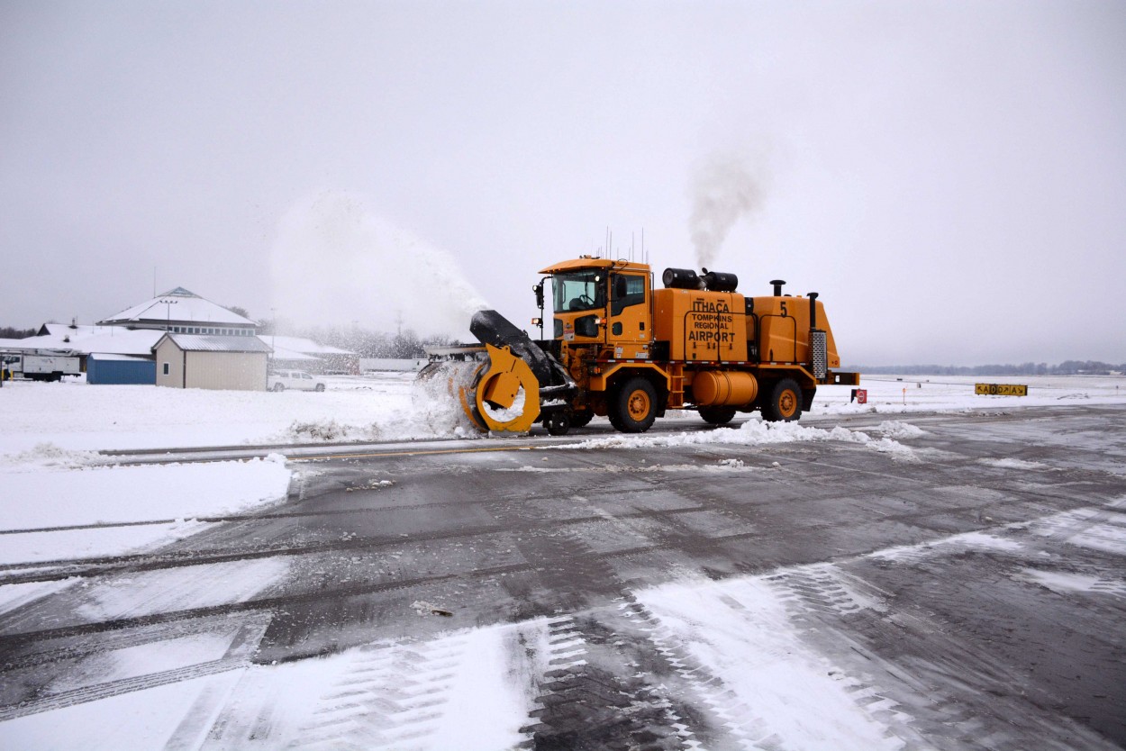 Keeping the Runways Clear from Snow at the ITH Airport Ithaca Tompkins ...